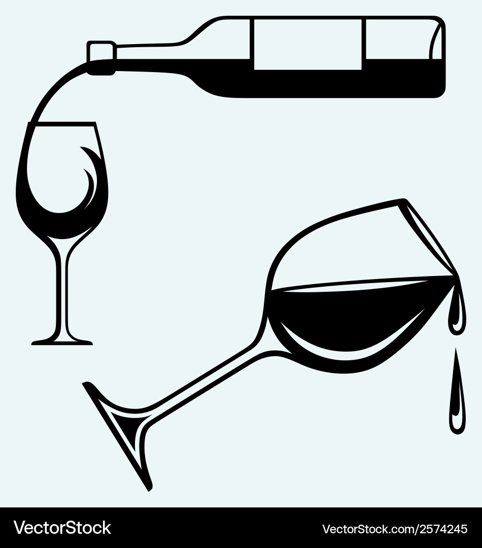 Wine Bottle and Glasses Cartoon Vector Images (over 8,100)