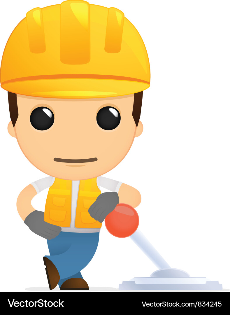 Cartoon Construction Worker Royalty Free Vector Image