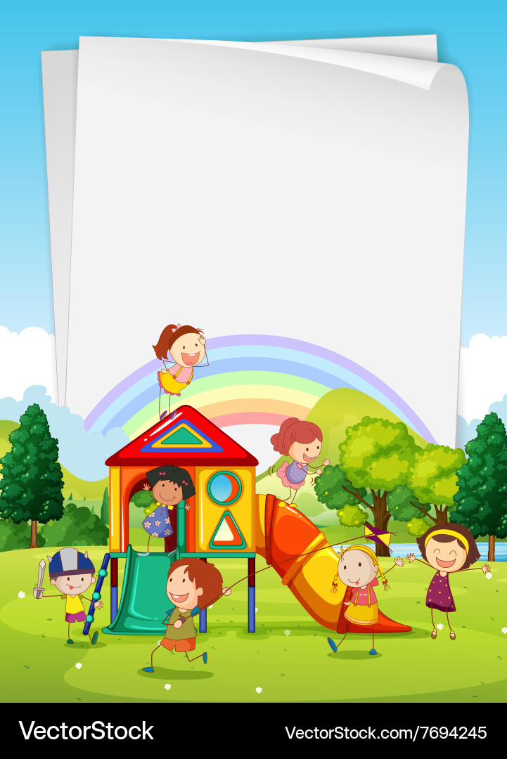 Children's Playground Border Royalty Free Vector Image