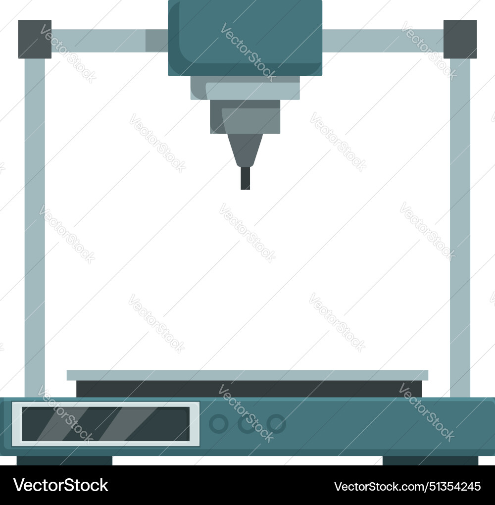Flat design of a contemporary 3d Royalty Free Vector Image