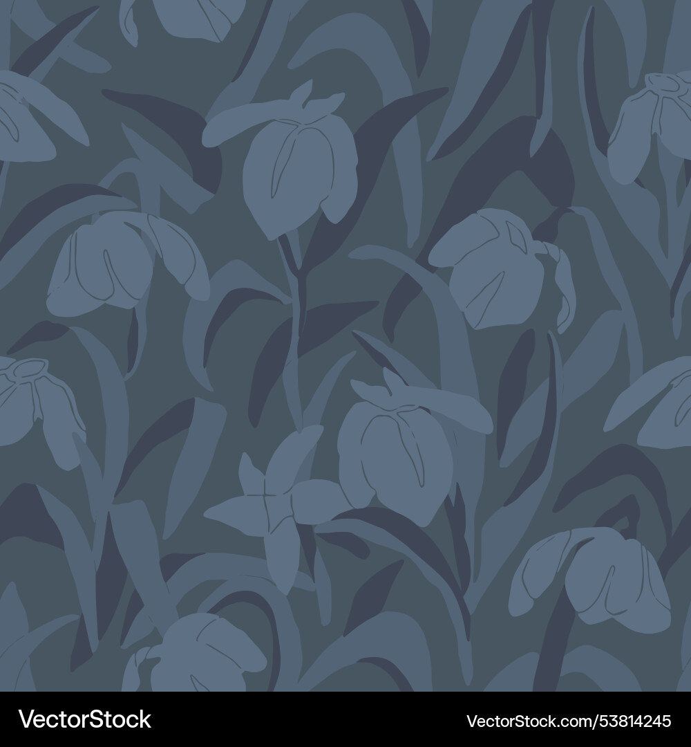 Floral botanical seamless pattern Royalty Free Vector Image
