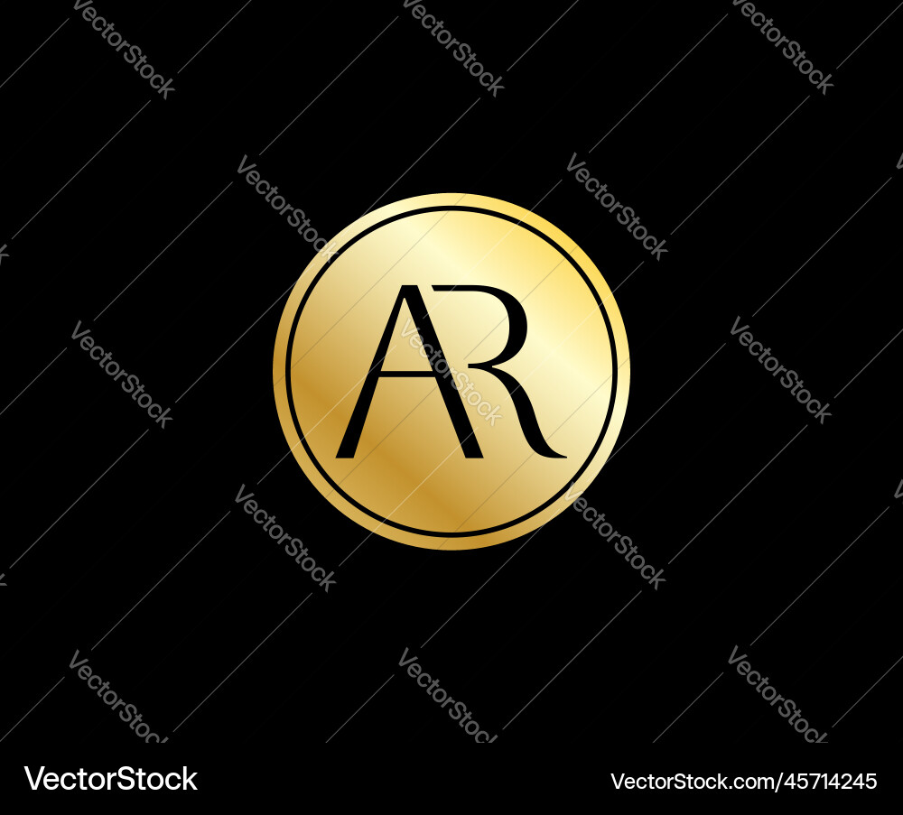 Simple elegant letter ra logo design template Vector Image