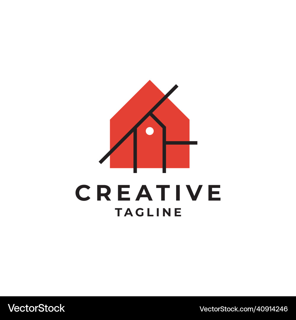 House home symbol logo Royalty Free Vector Image