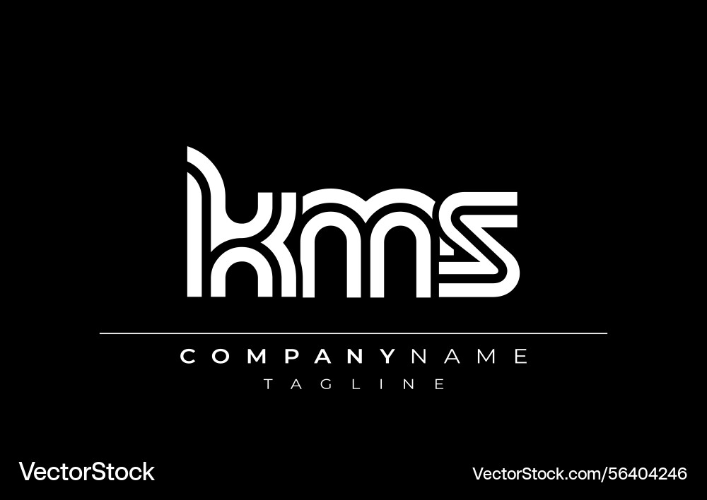 Kms creative unique modern letter logo design Vector Image
