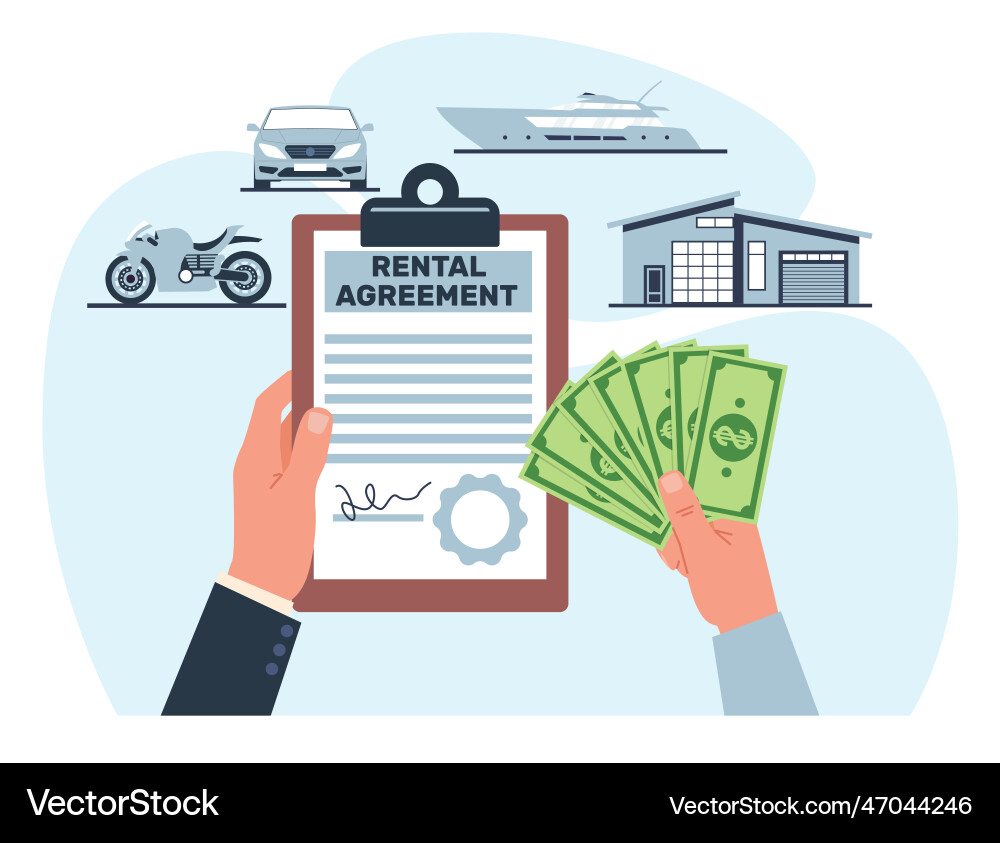 Lease Agreement Signing Royalty Free Vector Image