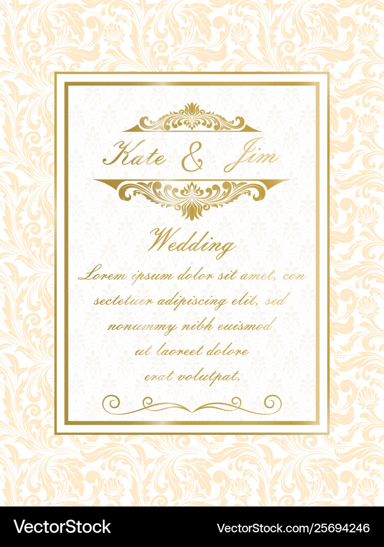 Wedding invitation Royalty Free Vector Image - VectorStock
