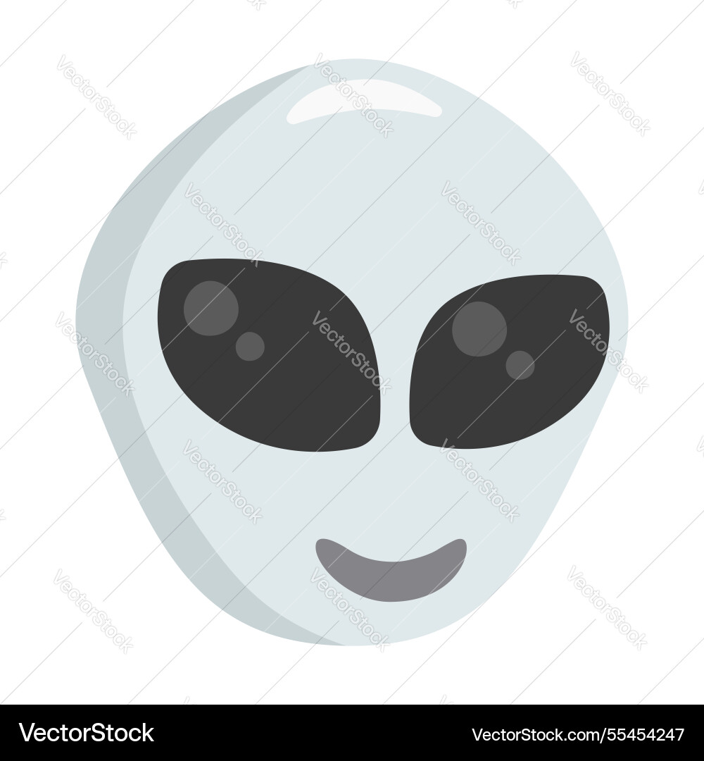 Alien emoji icon extraterrestrial Royalty Free Vector Image