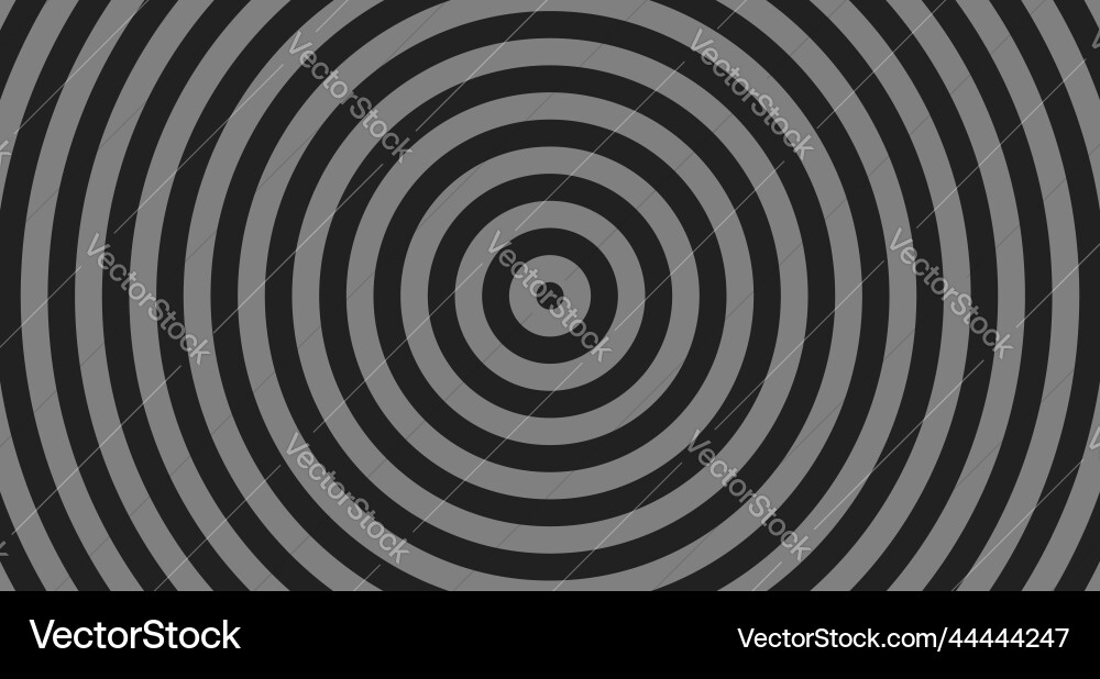 Black and gray concentric circles background Vector Image