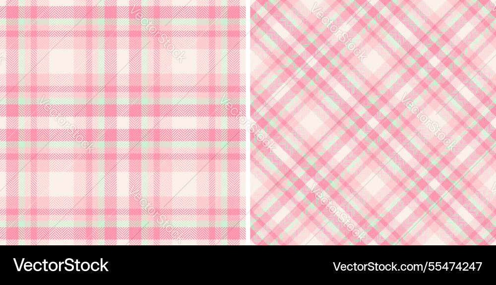 Delightful pastel pink plaid patterns perfect Vector Image