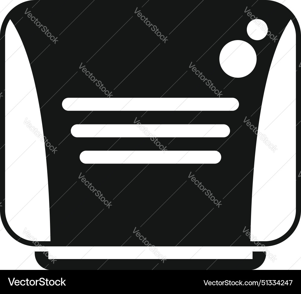 Modern black and white air purifier icon Vector Image