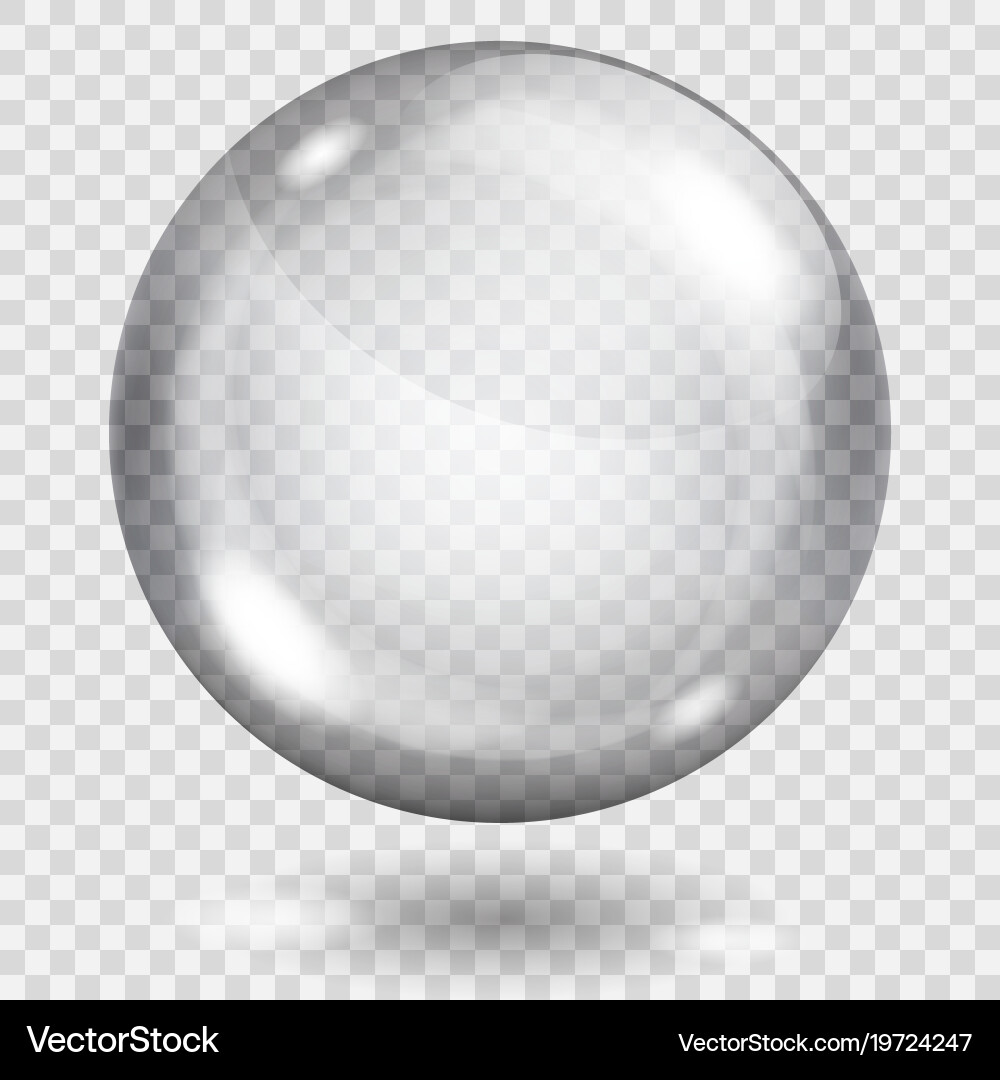 Transparent gray sphere Royalty Free Vector Image