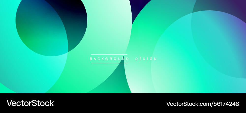 Abstract vibrant design overlapping circles Vector Image