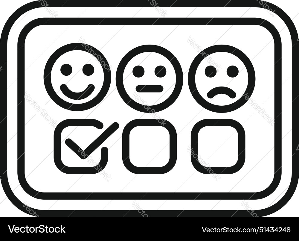 Black outlined icons representing customer Vector Image