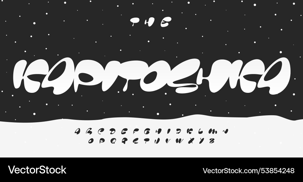 Bold smooth typeface liquid-inspired heavy Vector Image