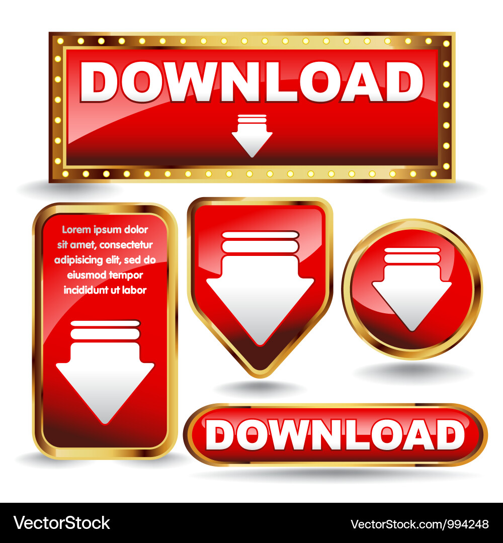 Download buttons Royalty Free Vector Image - VectorStock
