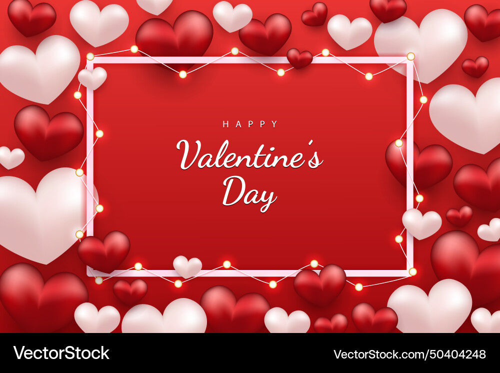 Happy valentines day background hearts Royalty Free Vector
