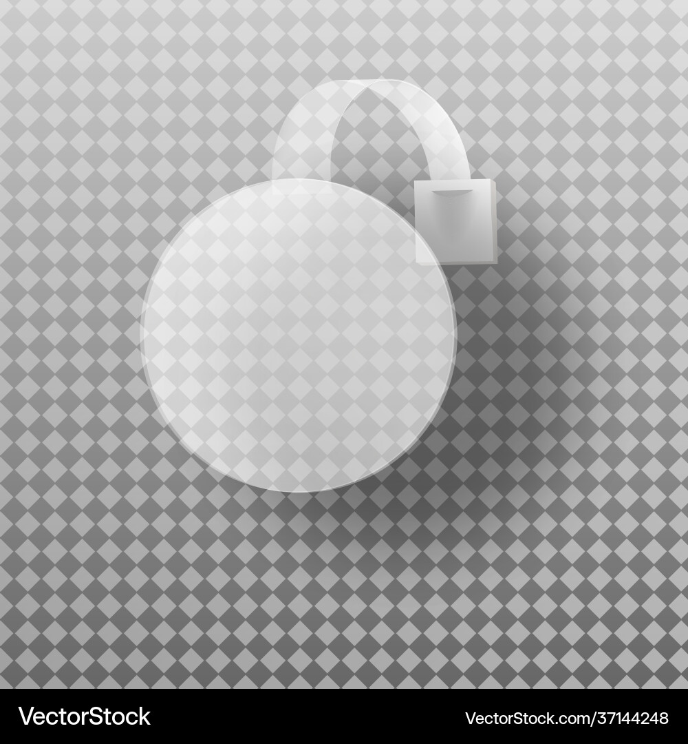 Round transparent wobbler sign blank template Vector Image