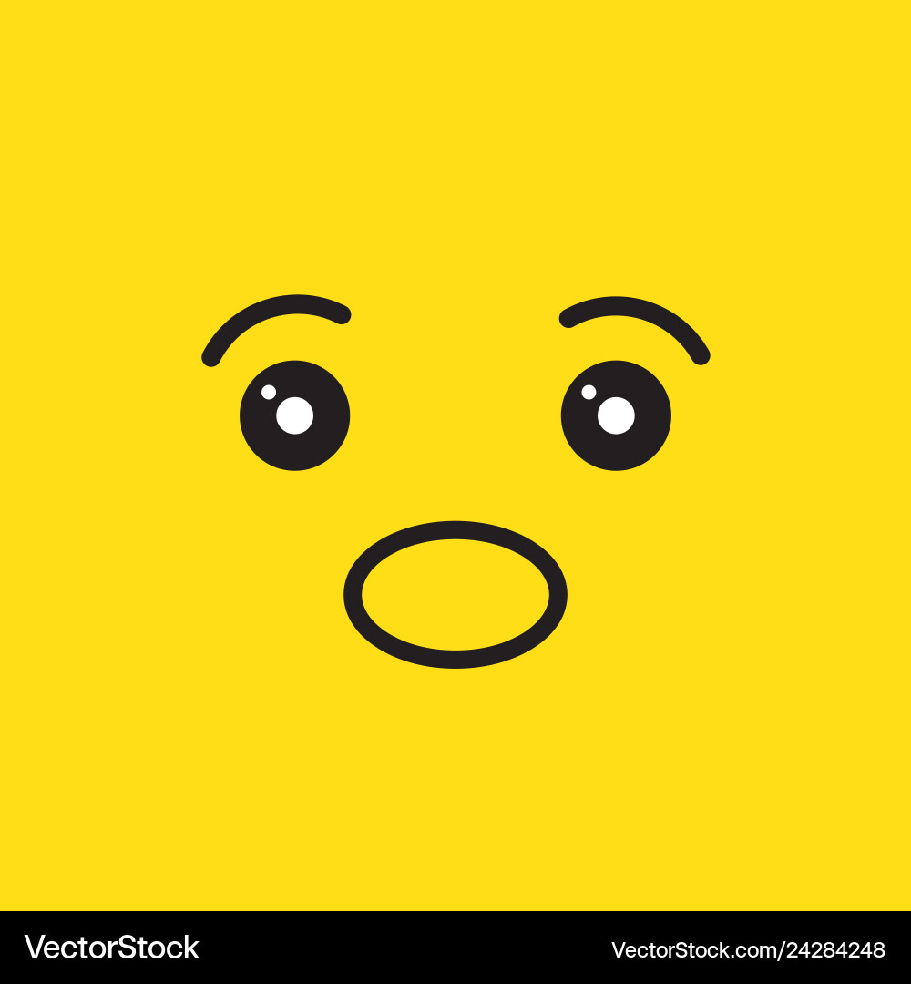 Surprise face Royalty Free Vector Image - VectorStock