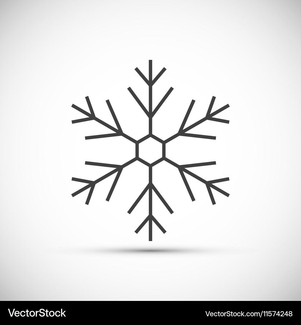 Winter Snowflake Icon Royalty Free Vector Image
