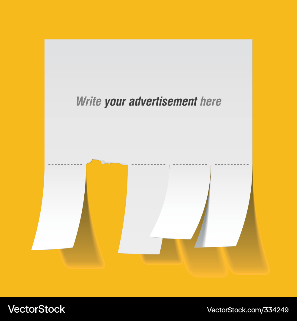 Blank advertisement Royalty Free Vector Image - VectorStock