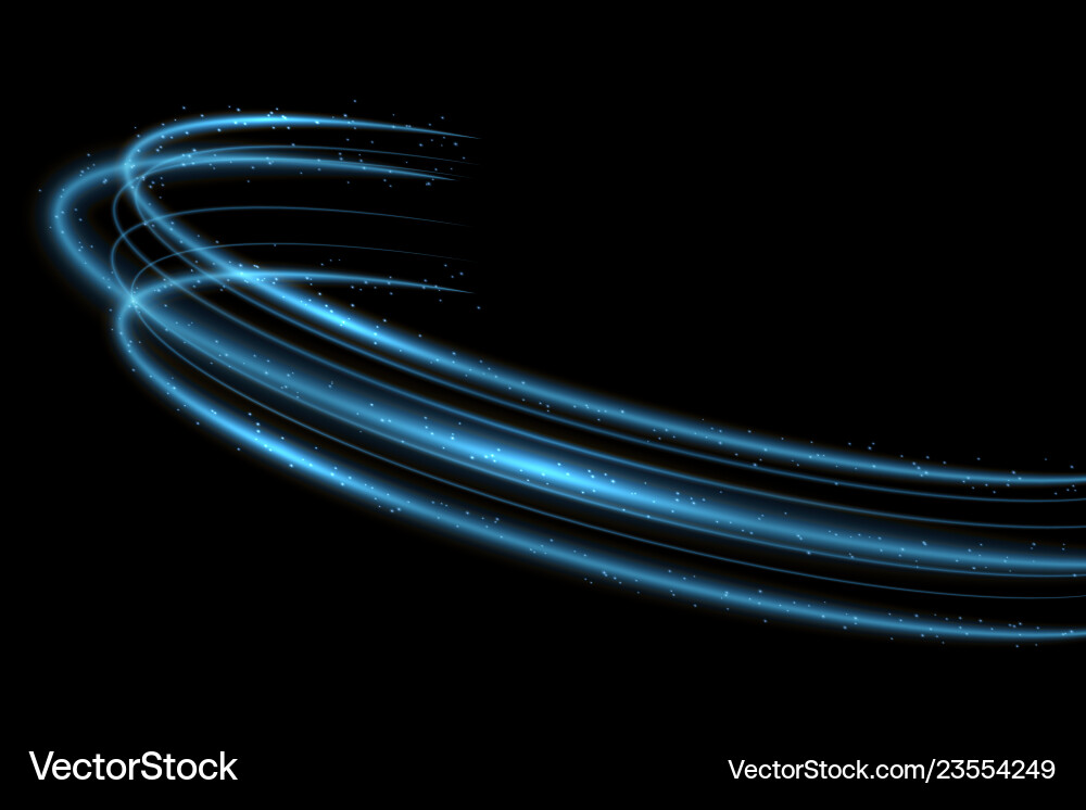 Circle golden light tracing effect Royalty Free Vector Image
