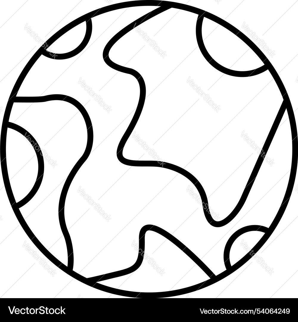 Earth line icon design Royalty Free Vector Image