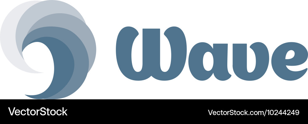 Isolated swirl wave logo water logotype Royalty Free Vector