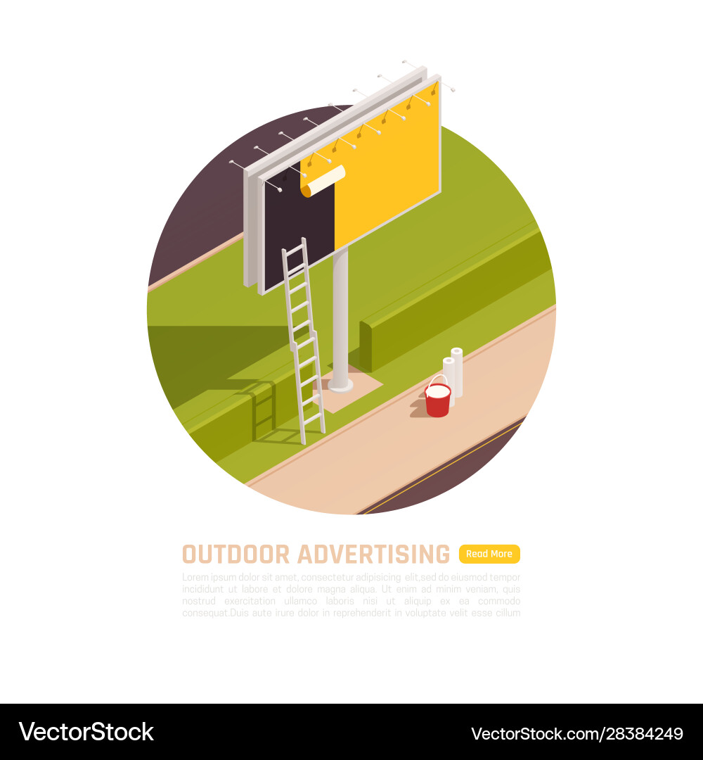 Outdoor advertising panel background Royalty Free Vector