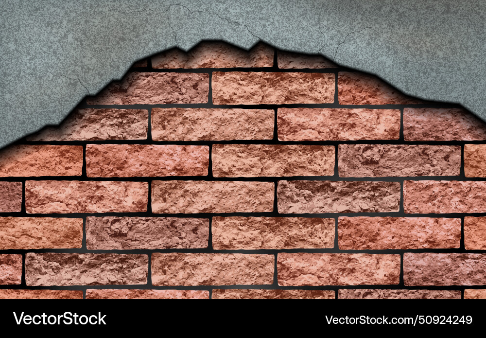 Plaster on the brickwork Royalty Free Vector Image