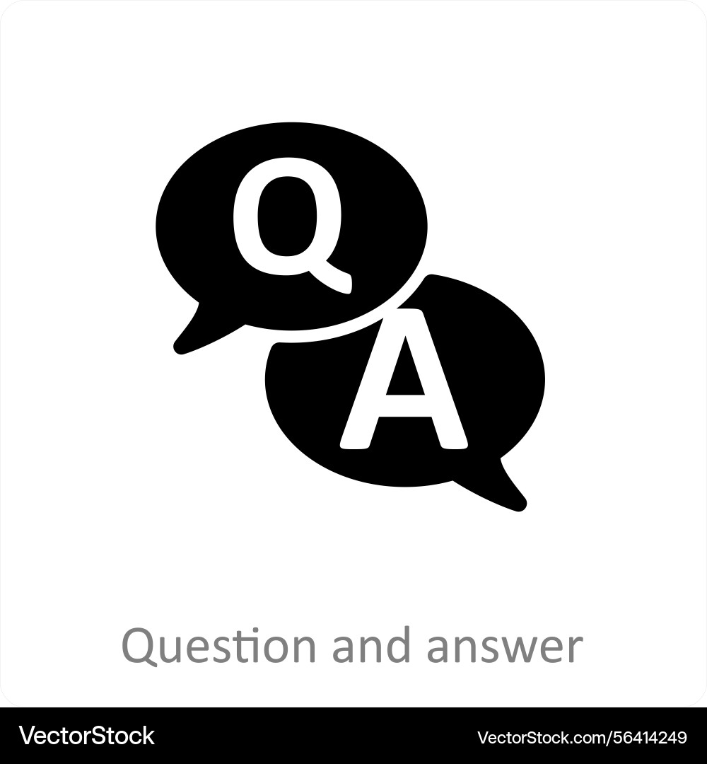 Question and answer icon concept Royalty Free Vector Image