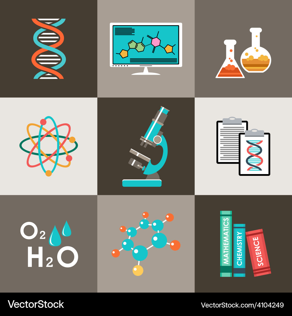 Science set infographic Royalty Free Vector Image