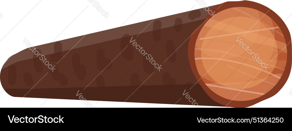A brown log with detailed Royalty Free Vector Image