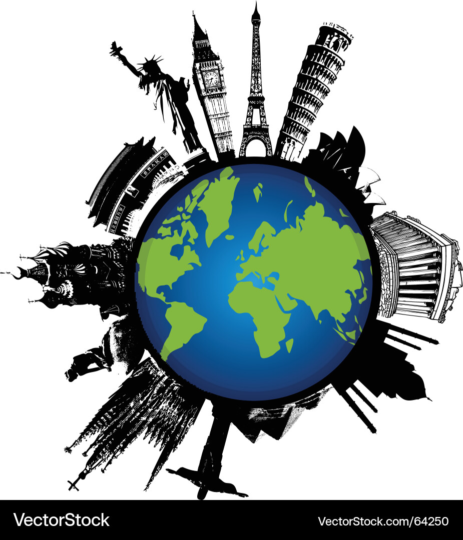 Attractions map Royalty Free Vector Image - VectorStock