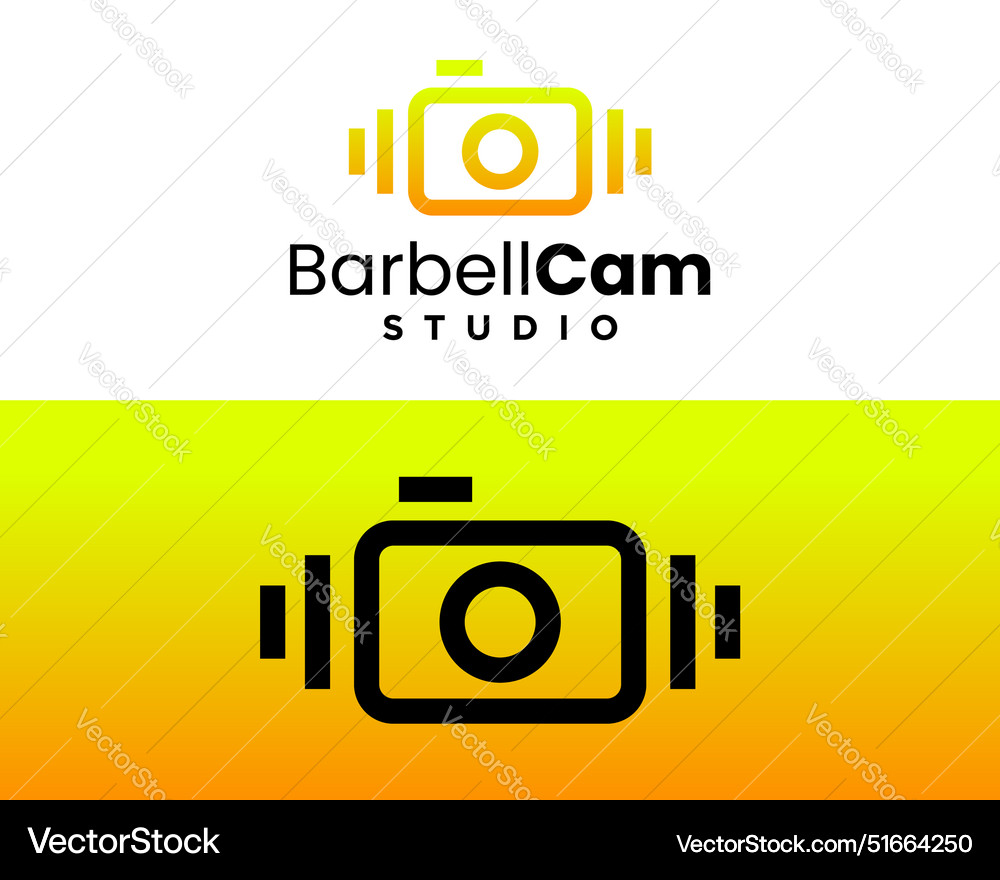 Camera fitness logo Royalty Free Vector Image - VectorStock