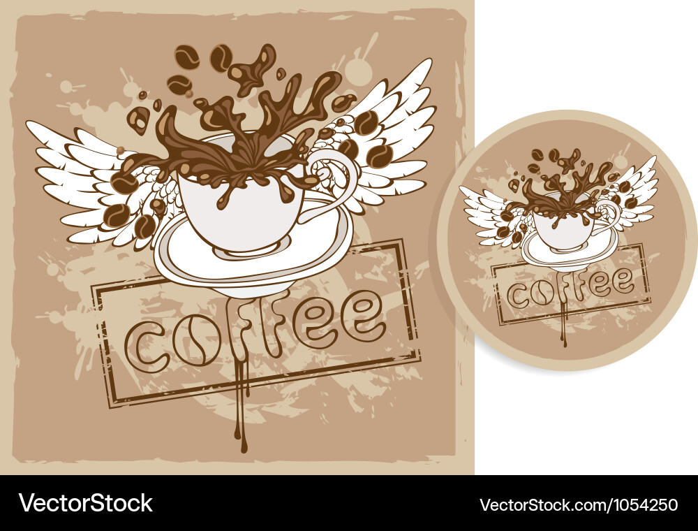 Coffee stand Royalty Free Vector Image - VectorStock