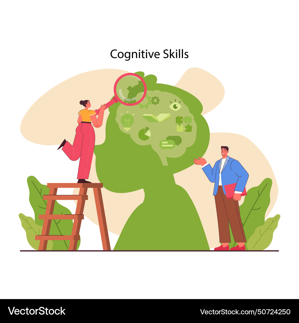 Cognitive skill human function ability Royalty Free Vector