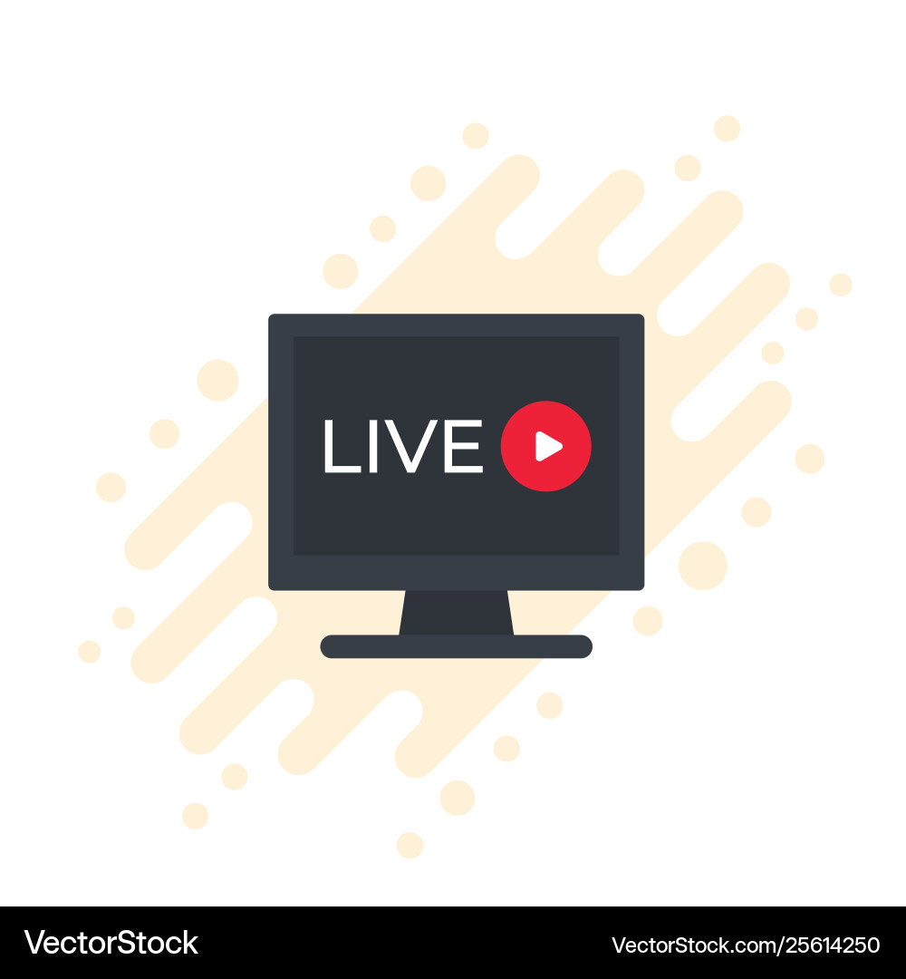 Live Streaming Icon Royalty Free Vector Image - VectorStock