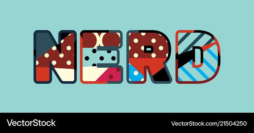 Nerd concept word art Royalty Free Vector Image