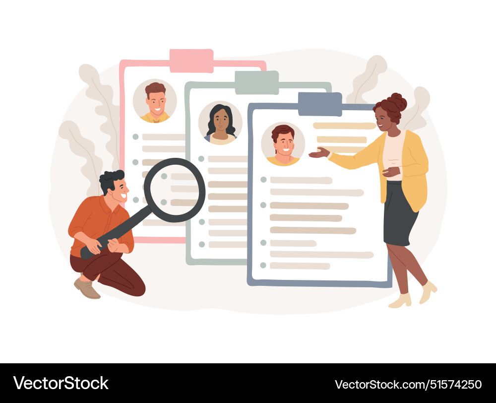 Recruitment agency isolated concept Royalty Free Vector