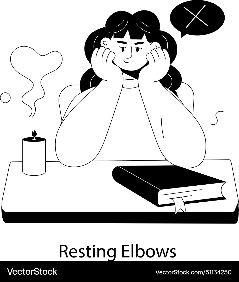 Resting elbows Royalty Free Vector Image - VectorStock