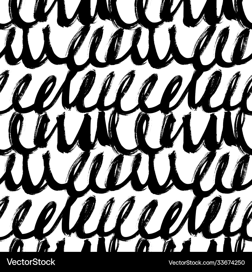 Swirled grunge lines seamless pattern Royalty Free Vector