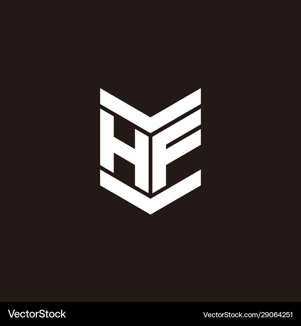 Logo alphabet monogram with emblem style Vector Image