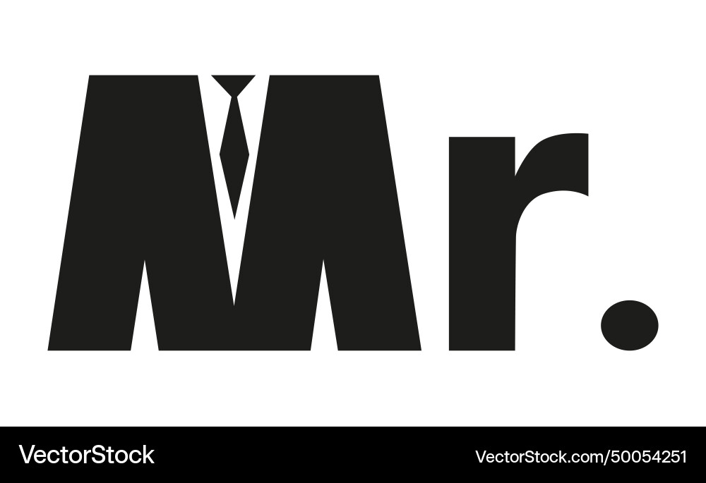 Mister mr letter suit design with bow tie Vector Image