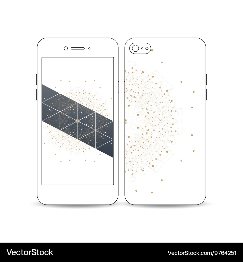 Mobile smartphone with an example of the screen Vector Image