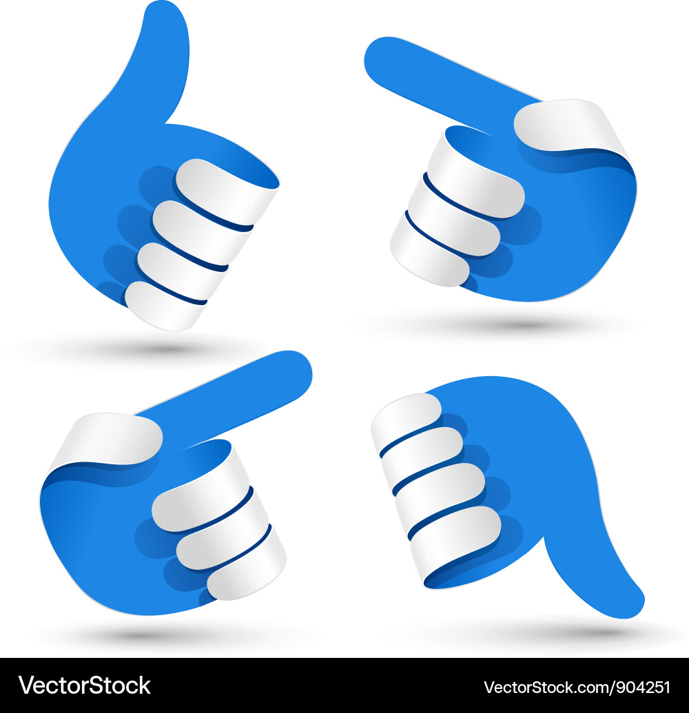 Paper hands Royalty Free Vector Image - VectorStock