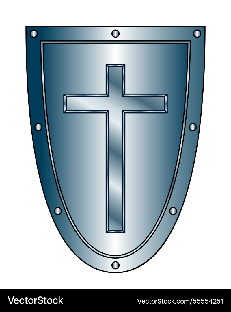 Shield of the crusaders Royalty Free Vector Image