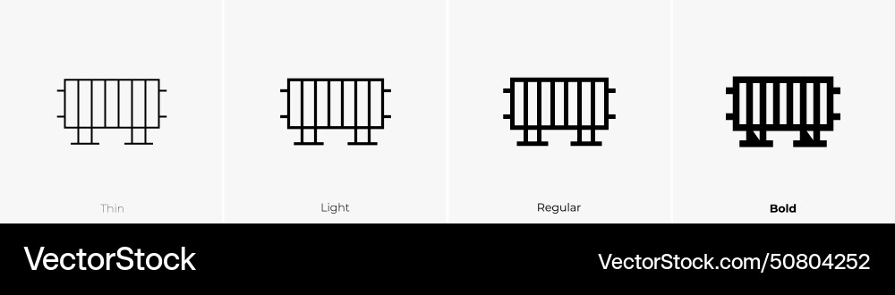Barricade icon thin light regular and bold style Vector Image
