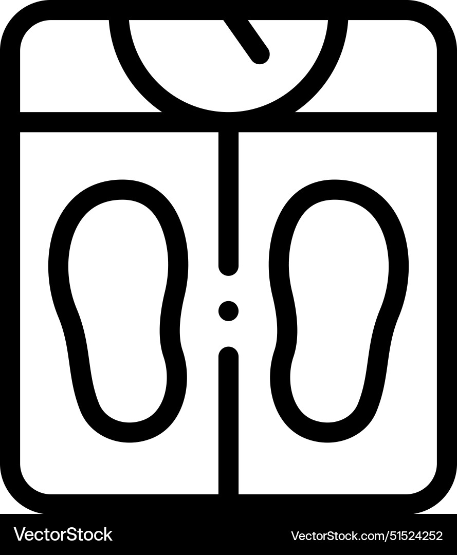 Bathroom scale icon thin linear style design Vector Image