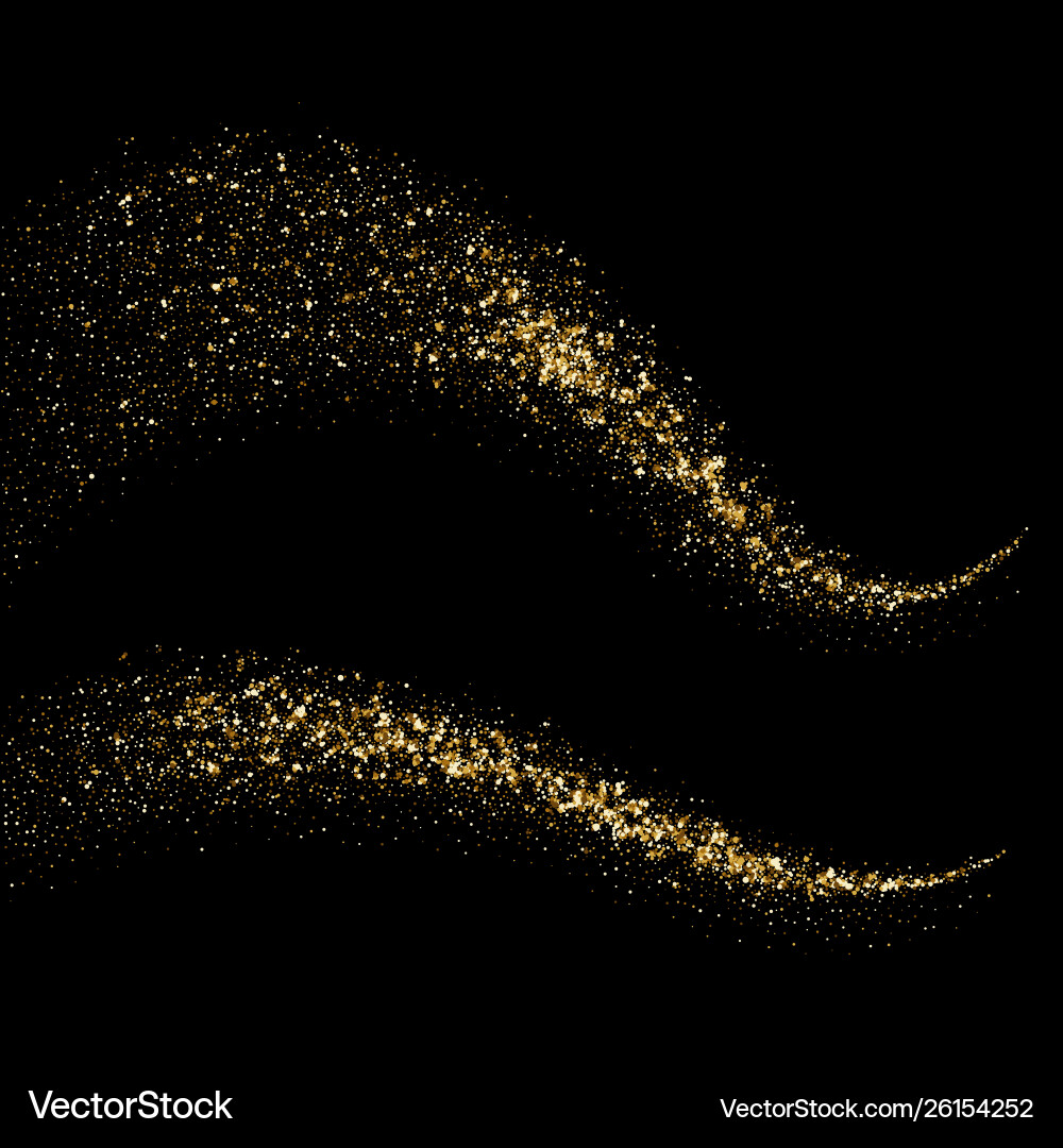 Golden Glitter Sparkle Wave Royalty Free Vector Image