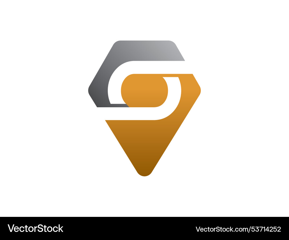 Letter o point logo or symbol template design Vector Image